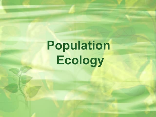 Population ecology grade 11 (life-sciences) | PPTX