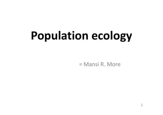 Characteristics of a population (biology) | PPT