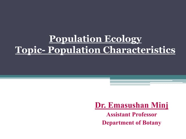 “Organisms and Populations – Class 12 Biology Presentation” | PPTX