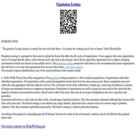 Population Ecology | PPT