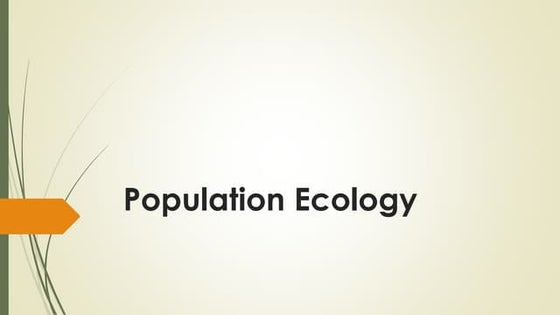 Population dynamics presentation | PPTX