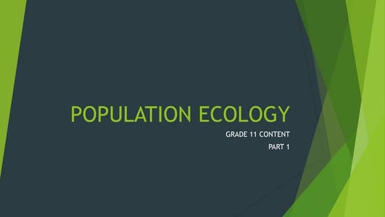 Population ecology grade 11 (life-sciences) | PPTX