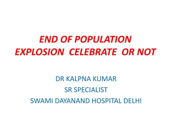 Demography and stages of demographic cycle | PPT