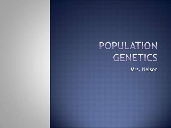 Genetics Chapter 24:Conservation Genetics | PPTX | Genetics | Science