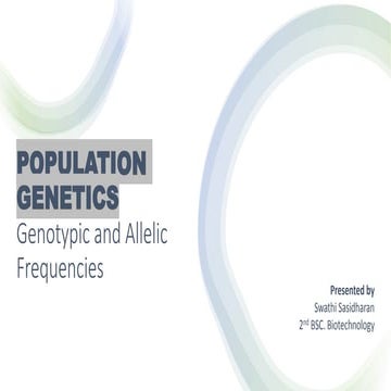 POPULATION GENETICS | PPTX | Genetics | Science