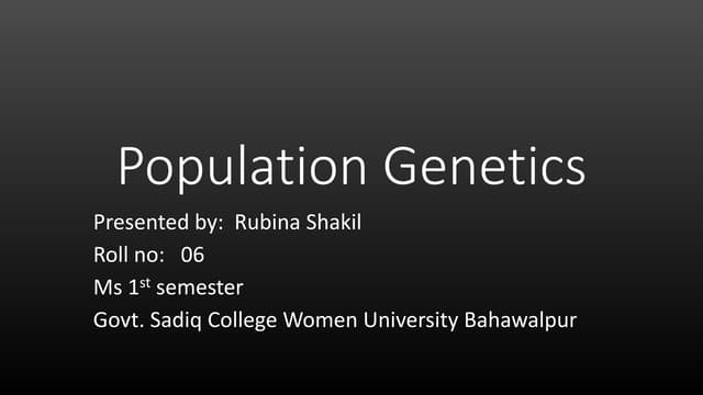 Mechanisms of Evolution: Population Selection and Change | PPT