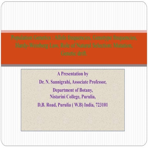 Population Genetics Pdf
