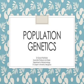 Population genetics | PPTX