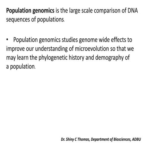 Population Genetics Definition
