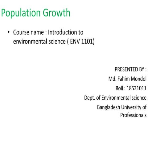 Population growth | PPTX