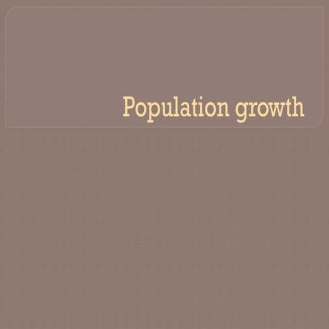 Demography and stages of demographic cycle | PPTX