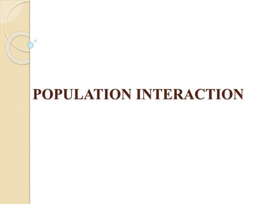 Population interaction ppt | PPT