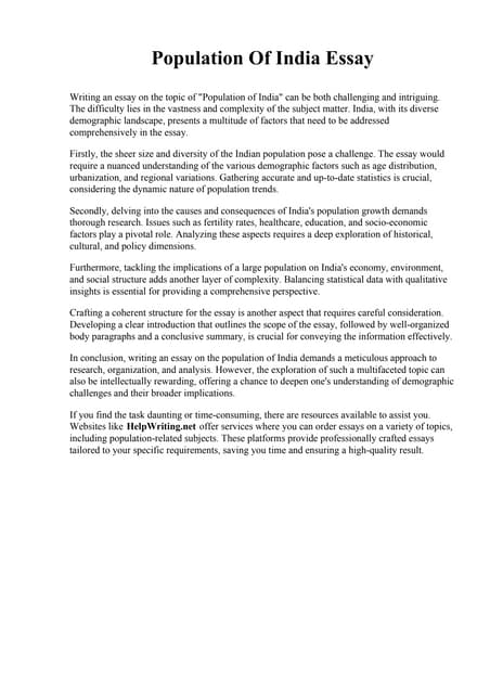 Essay On Population In India.pdf