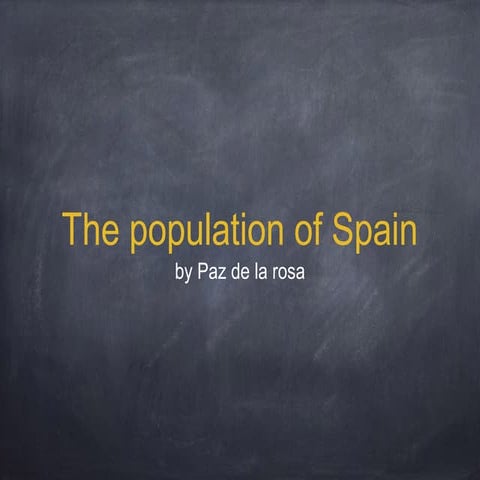Population of spain | PPT