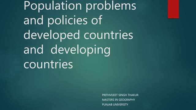 Pro-natalist and Anti-natalist policies | PDF