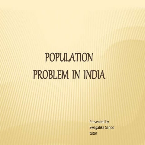 Population problem in india | PPTX