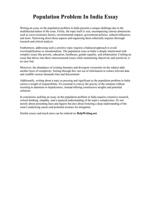 Essay On Population Of India.pdf