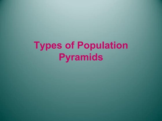 Types of population pyramids | PPT | Geography | Science