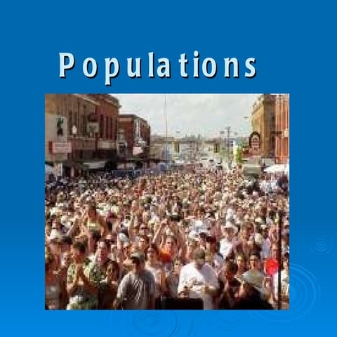 Populations | PPT | Biological Sciences | Science