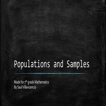 Populations and Samples | PPTX