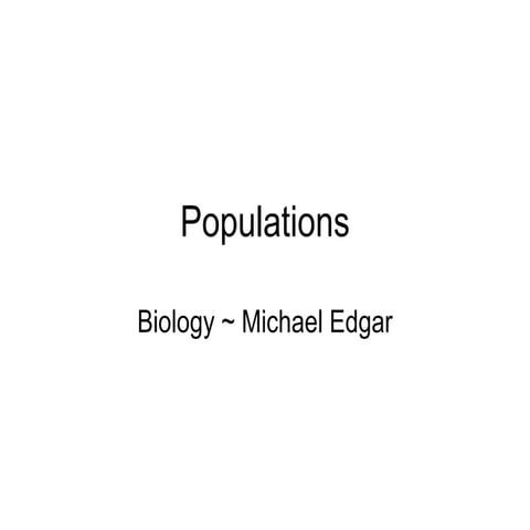 Biology ~ Populations 1112 | PPT