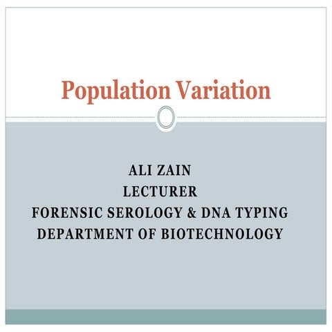 Population Variation.pptx jjjjmkokokomkokk | PPTX | Genetics | Science