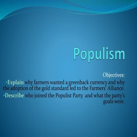 Populism | PPTX | Civic affairs | Politics