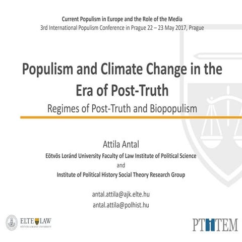Populism and Climate Change in the Era of Post-Truth | PDF