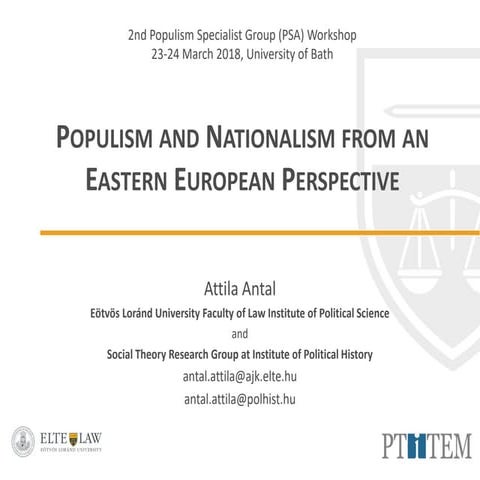 Populism and Nationalism from an Eastern European Perspective | PDF