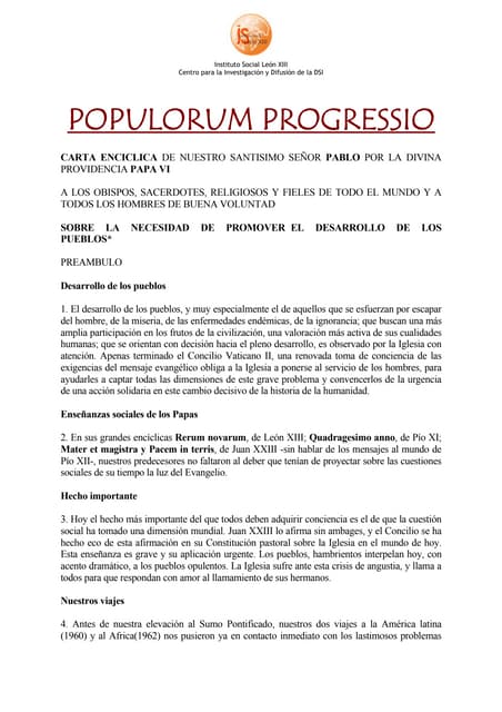 Populorum progressio | PPTX