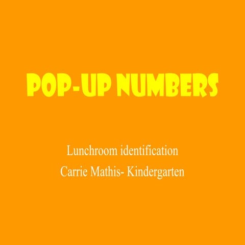 Pop up numbers (math) | PPT