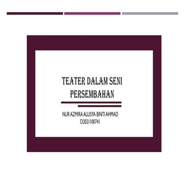 Teater Dalam Seni Persembahan | PPT