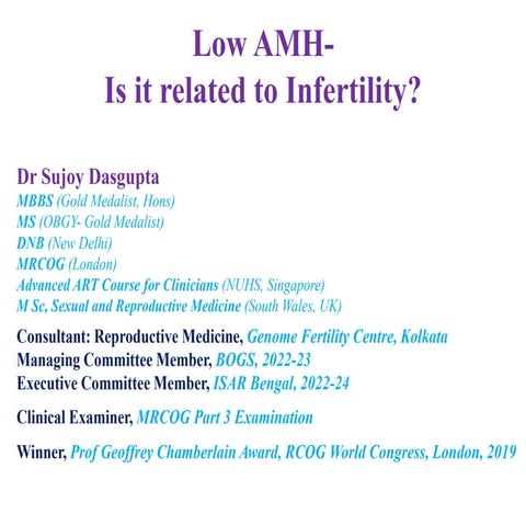 Low AMH- Is it linked to Infertility? | PPTX
