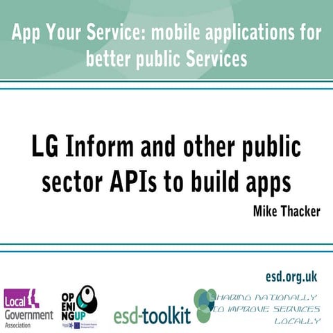 LG Inform and other public sector APIs to build apps | PPT