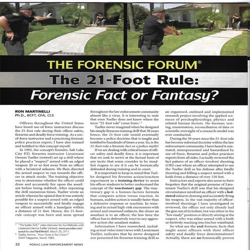 21 Foot Rule- Fact or Fiction? PORAC | PDF