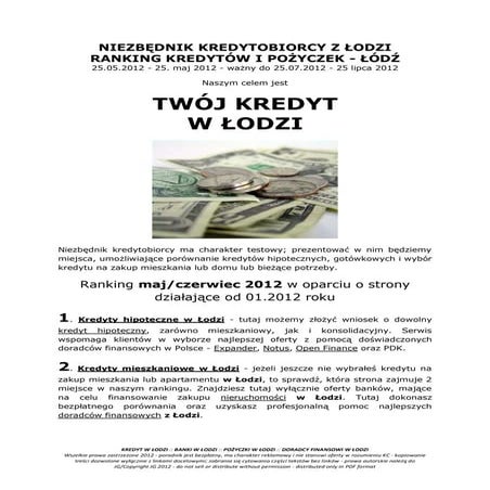 Poradnik kredyty w Lodzi | PDF