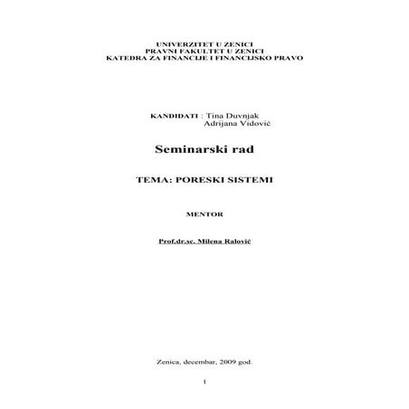 Porez na dobit u federaciji bih ij | DOC