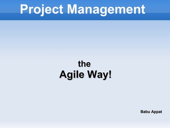 Agile project management | PPT