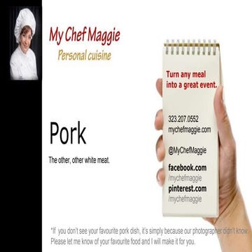 Pork menu | PPTX | Barbecues and Grilling | Food & Drink