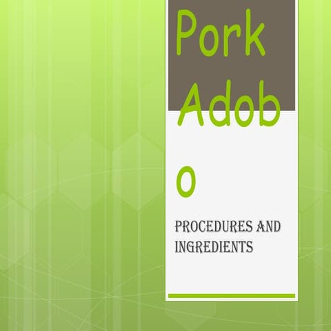 Pork adobo | PPTX