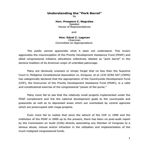 Pork barrel | PDF