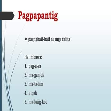 Pagpapantig | PPTX