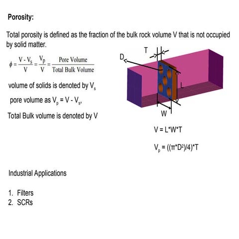 Porous media-1 calculations procedure understanding | PPT