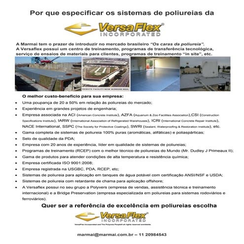 Por Que Especificar Versaflex | PDF