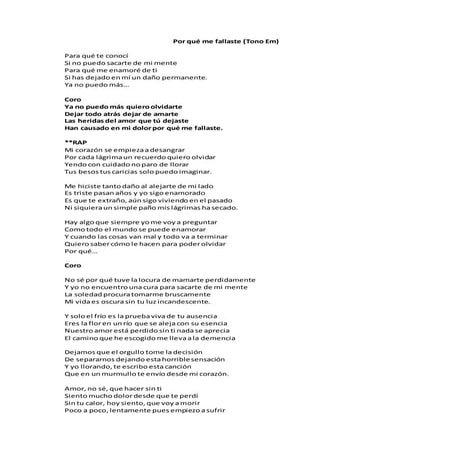Por qué me fallaste | DOCX