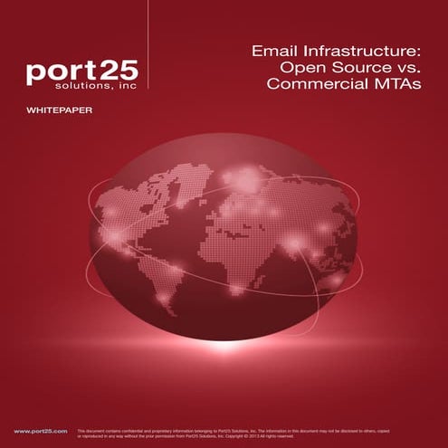 Email Infrastructure: Open Source vs. Commercial MTAs | PDF