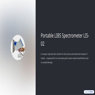 Portable LIBS Spectrometer LIS-02: High-Precision On-Site Metal ...