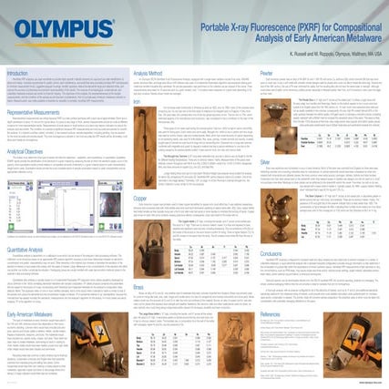 Portable X-ray Fluorescence (PXRF) for Compositional Analysis of Early ...