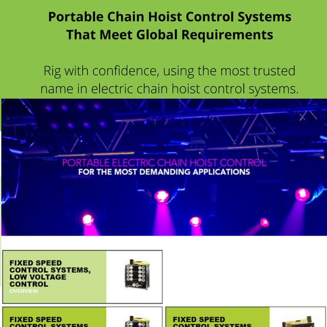 Portable Chain Hoist Control Systems | PDF