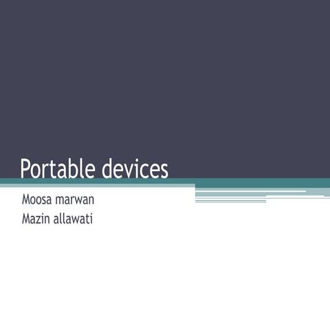Portable devices | PPTX